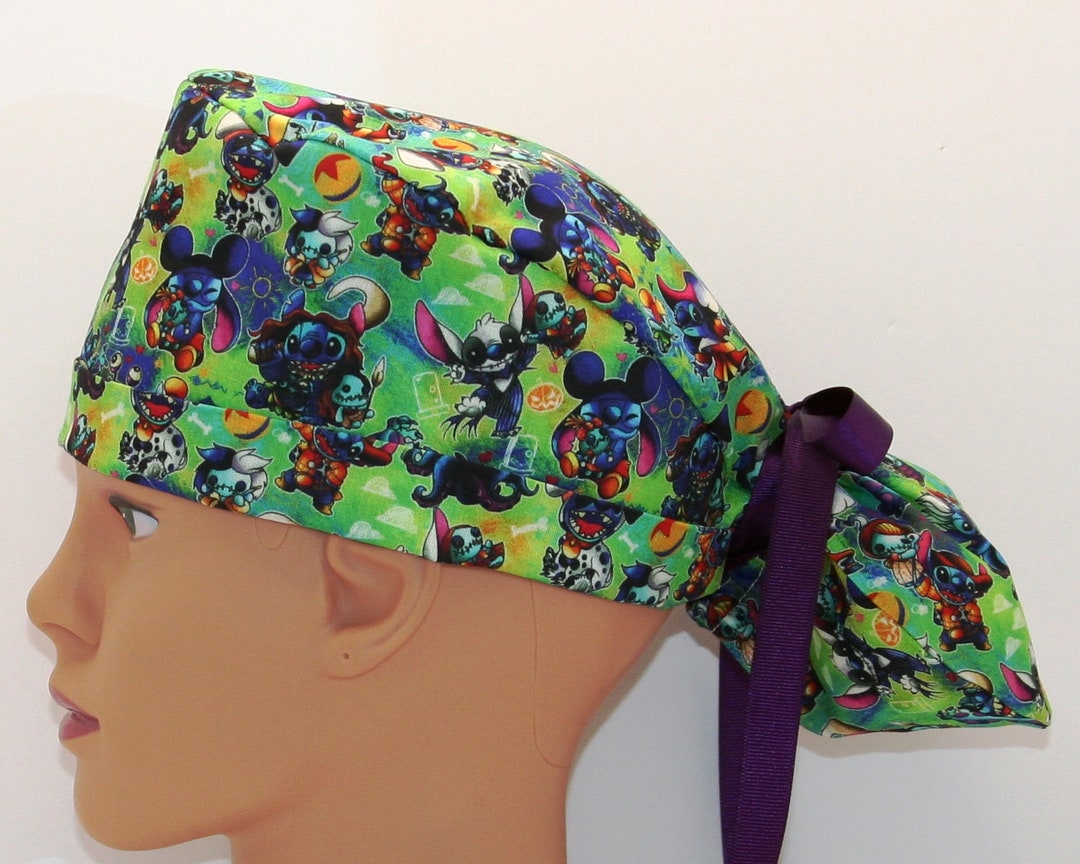 Scary Crazy Stitch Ponytail Surgical Scrub Cap 2242 - Etsy