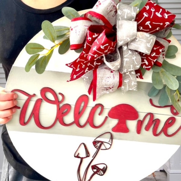 Mushroom Welcome Sign - Etsy