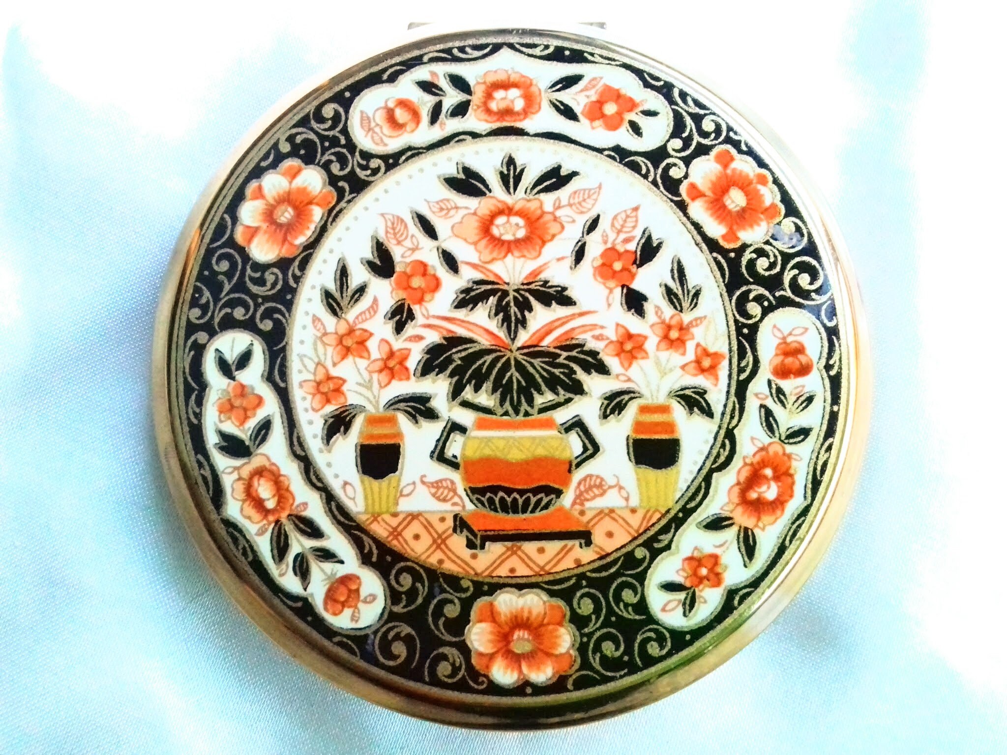 Vintage Stratton Compact Imari Pattern From 1950s - Etsy