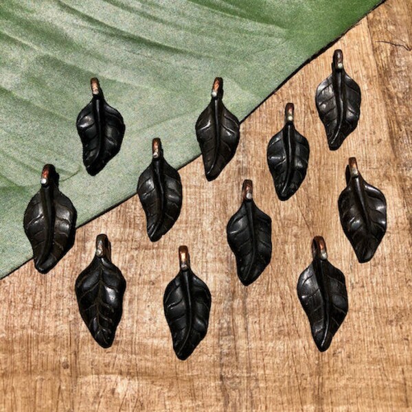 Copper Leaf Necklace - Etsy