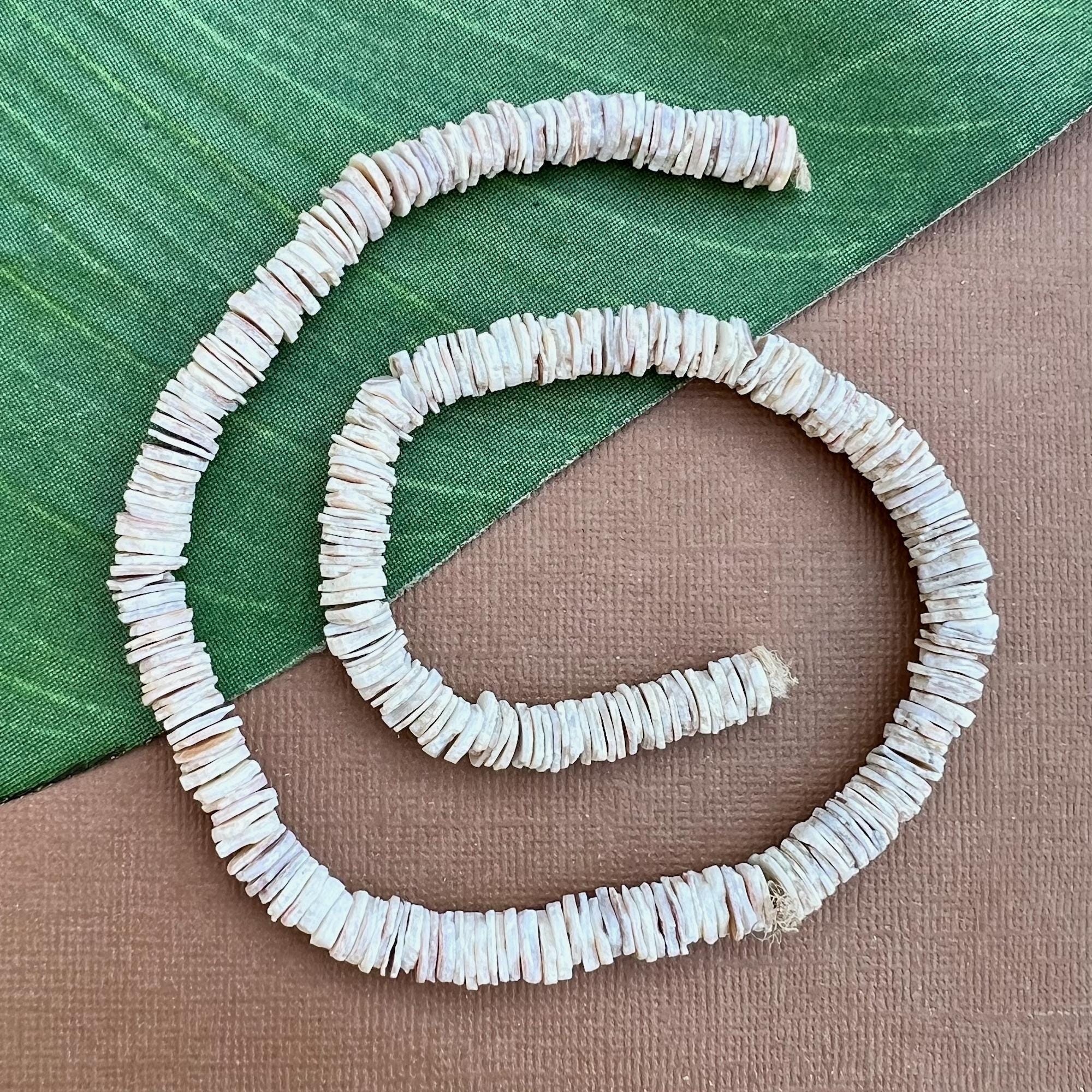 Vintage African Clam Shell Beads - Thin Slices - Etsy