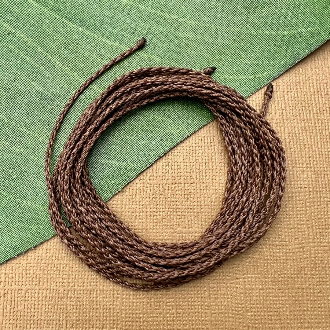 Hand Braided Skinny 2mm Waxed Nylon Cord, 39" in Length - Dark Brown - Etsy
