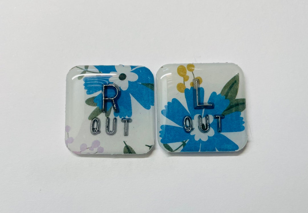 X-ray Markers 1 Pair L/R Blue Flower Square. Radiology Personalized X ...