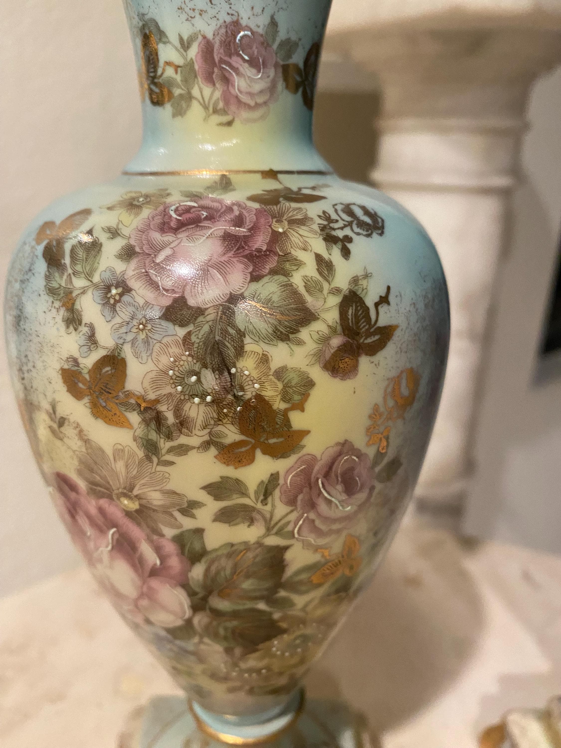 Vintage Mid Century Beckwith French Provincial Porcelain Hand Painted ...