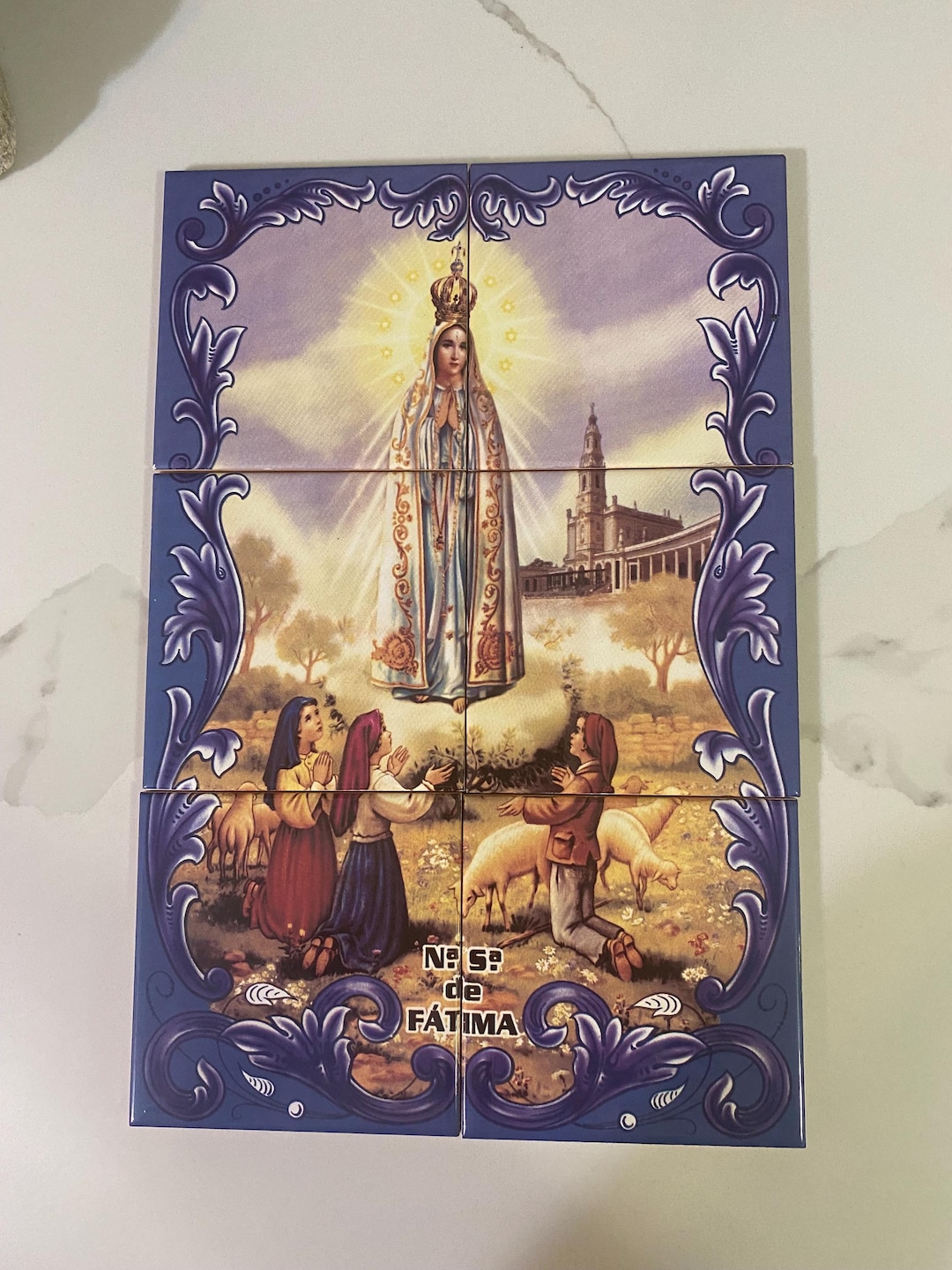 Our Lady of Fatima Apparition Portuguese Tile Wall Art - Etsy