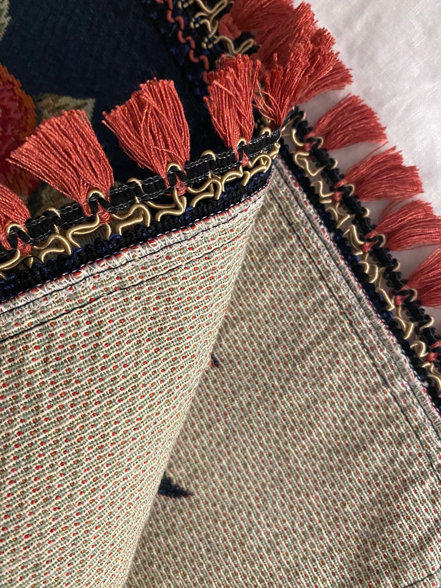 Vintage Made in Italy Floral Tapestry Table Cloth Coverlet - Etsy