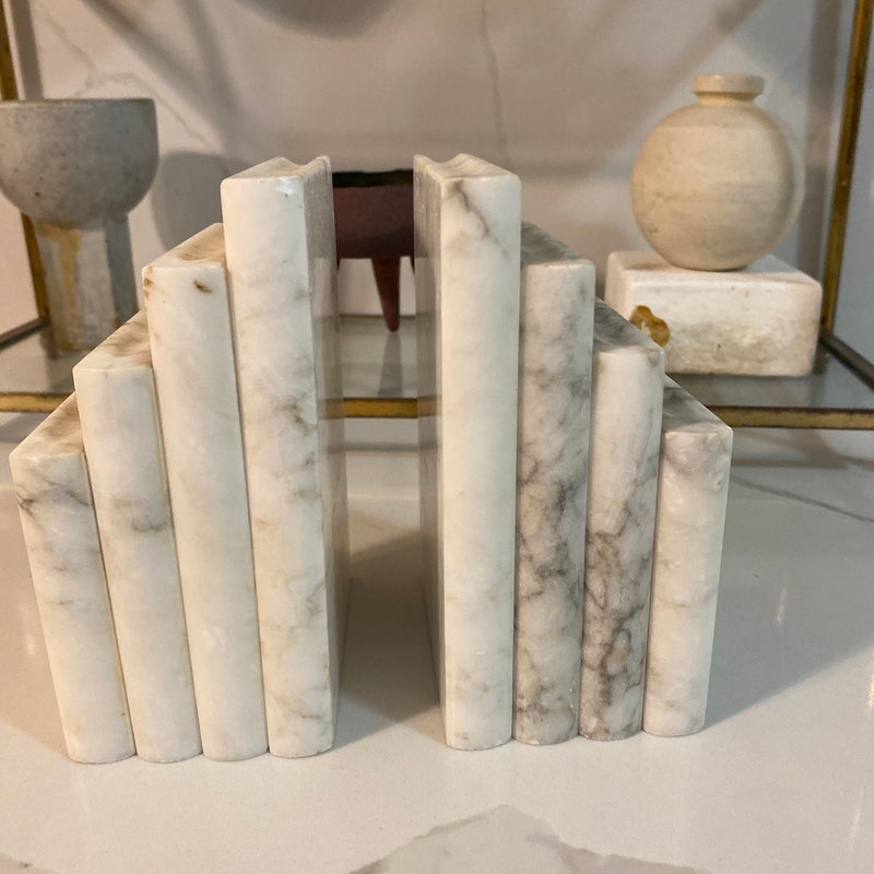 Marble Bookends - Etsy