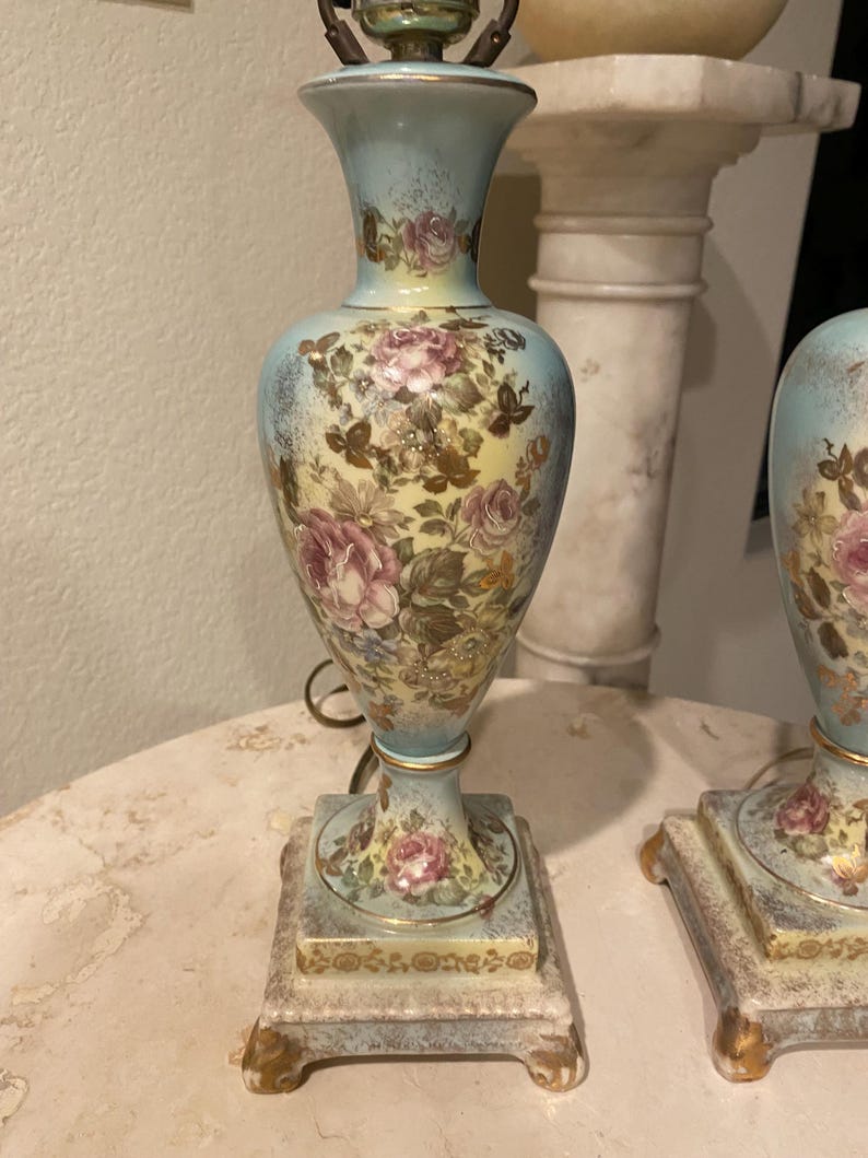 Vintage Mid Century Beckwith French Provincial Porcelain Hand Painted ...