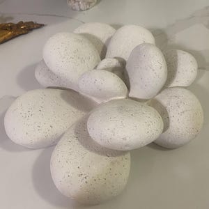 White Stone Succulent Floral Sculpture Composite Gallery Wall Art - Etsy