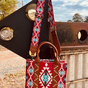 Red Wrangler Canvas Tote Purse - Etsy