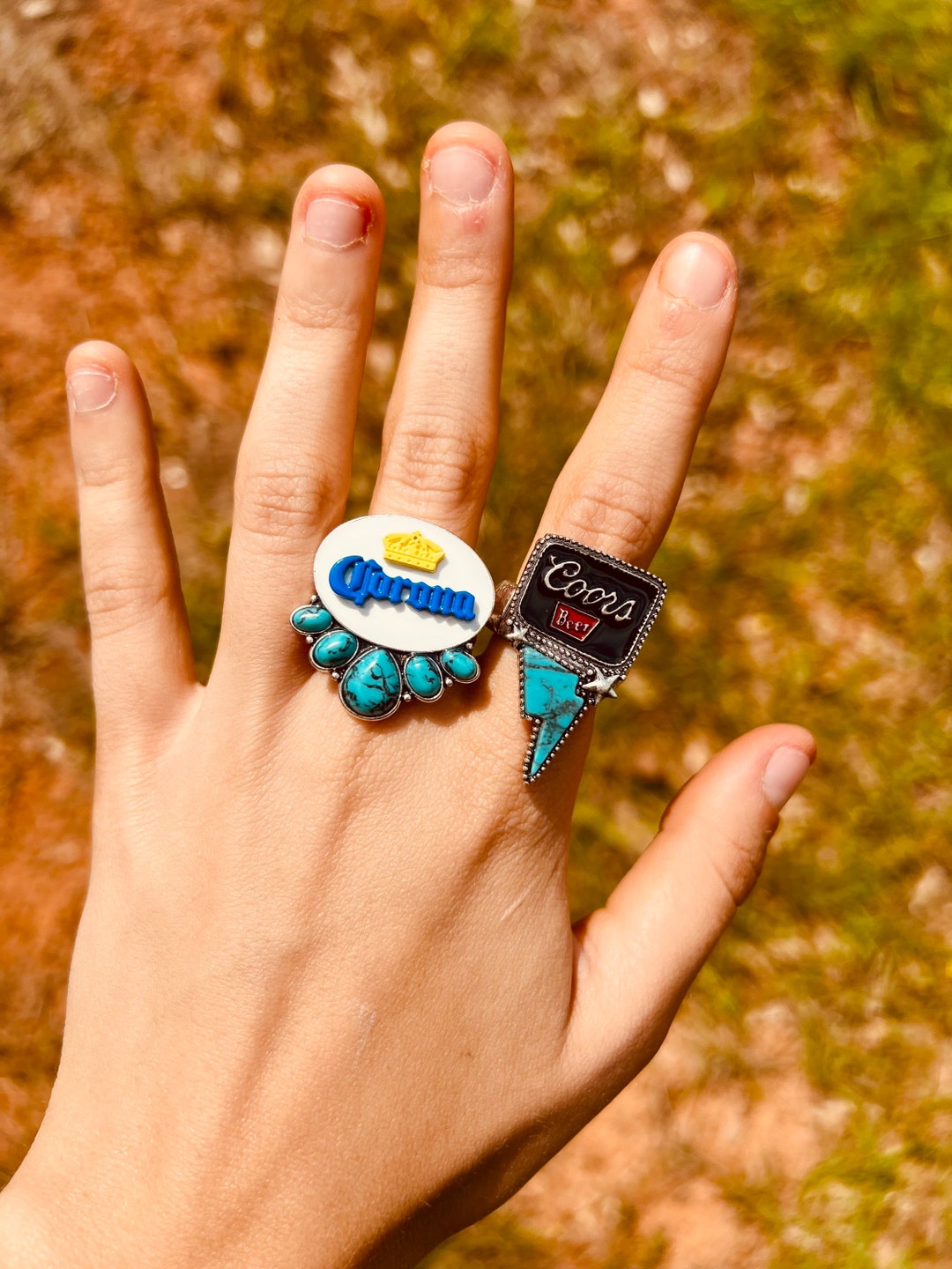 Turquoise Beer Logo Ring - Etsy