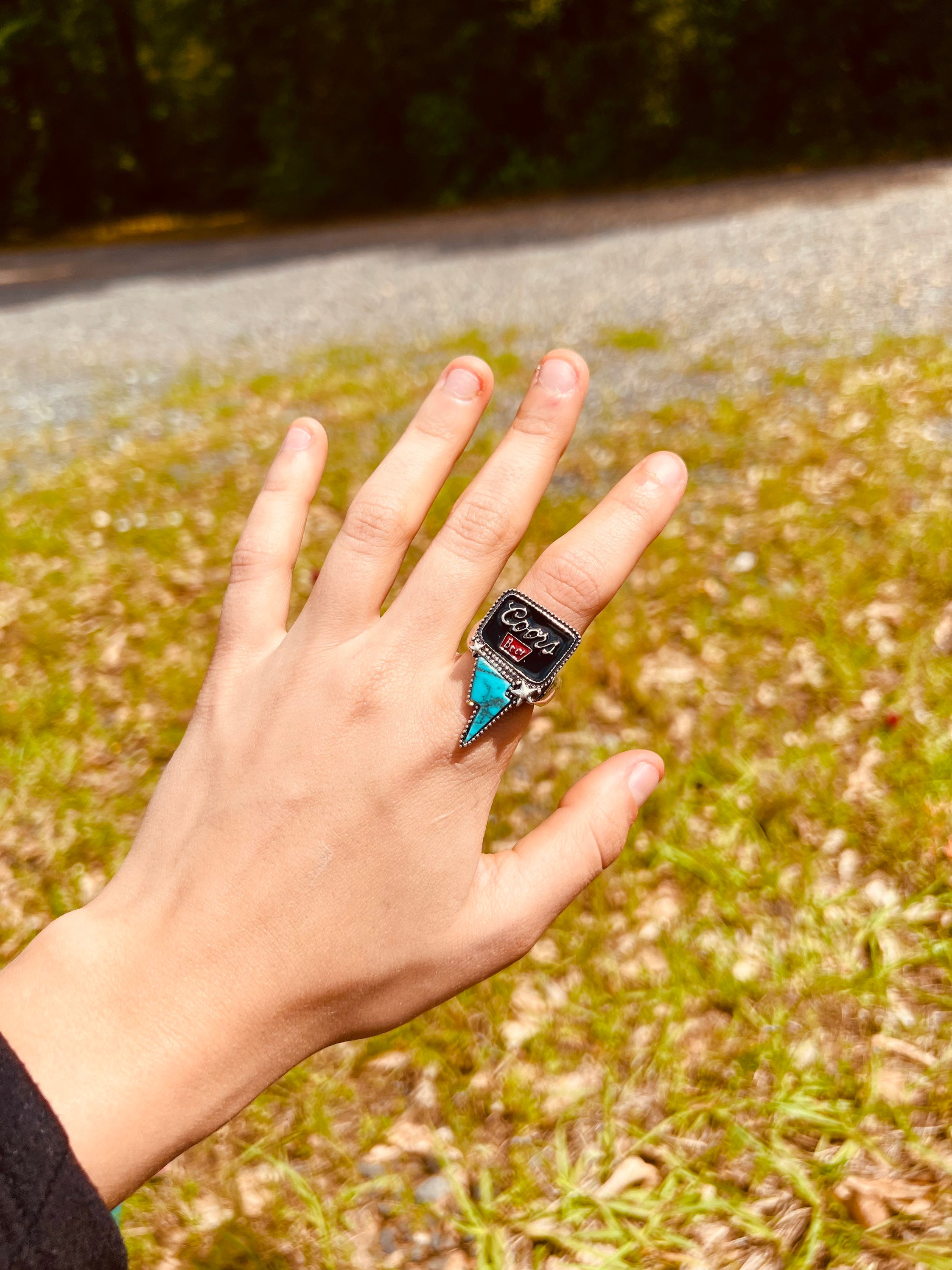 Turquoise Beer Logo Ring - Etsy