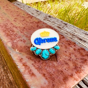 Turquoise Beer Logo Ring - Etsy