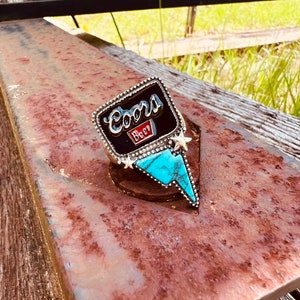 Turquoise Beer Logo Ring - Etsy