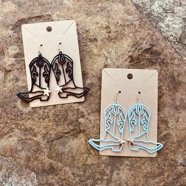 Boot Earrings - Etsy