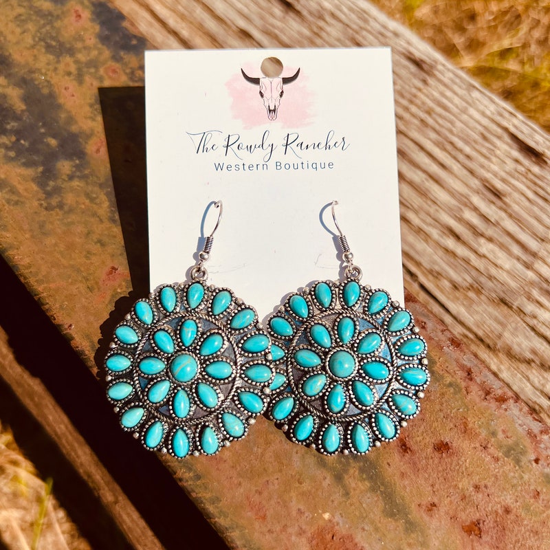 Concho Earrings - Etsy