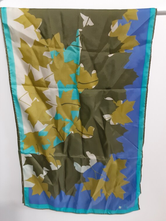 Vintage Vera Signed Retro Maple Leaf Pattern Scarf 42 X - Etsy