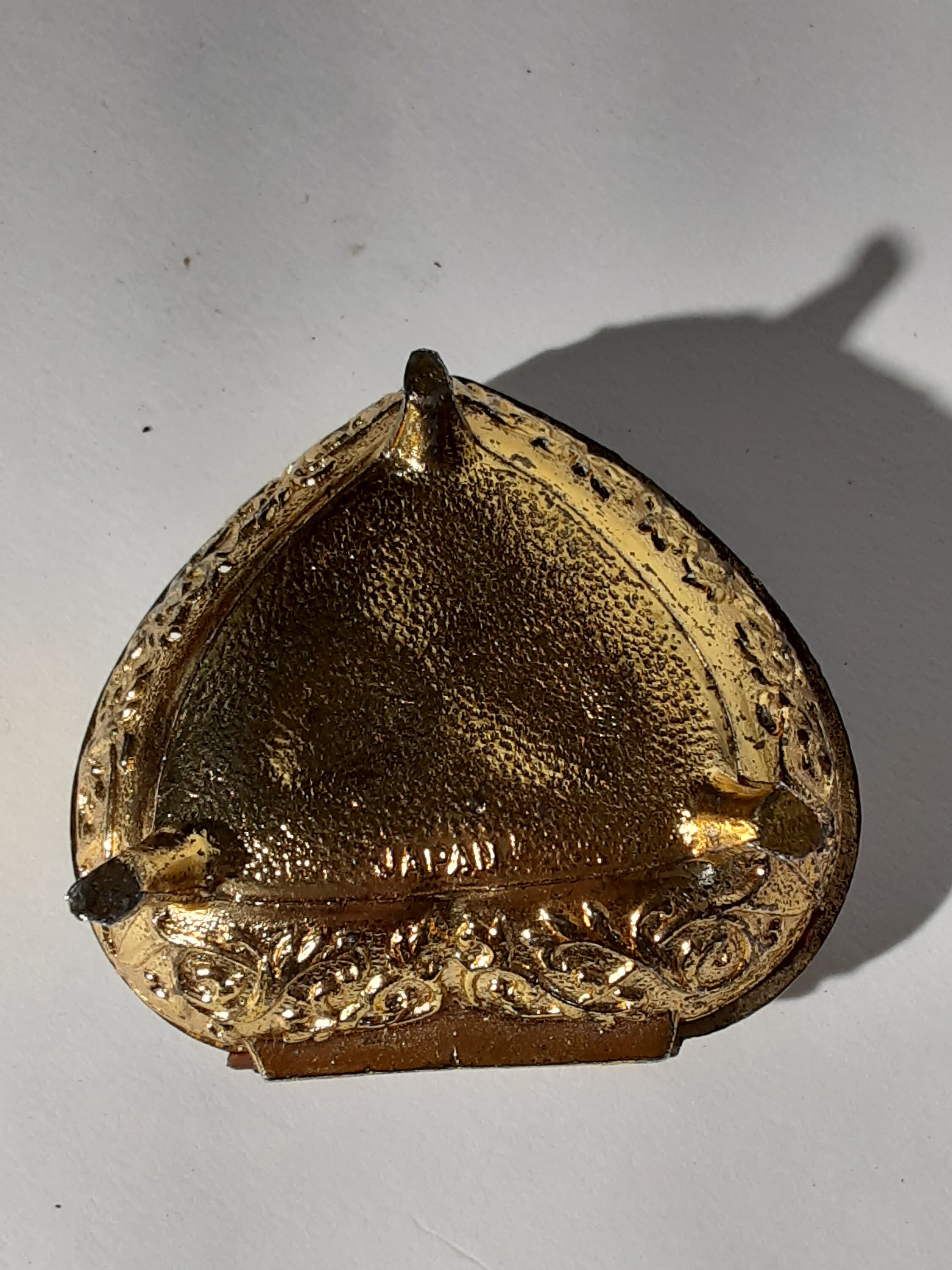 Vintage Japan Heart Pot Metal Jewelry Trinket Box Gold Tone - Etsy