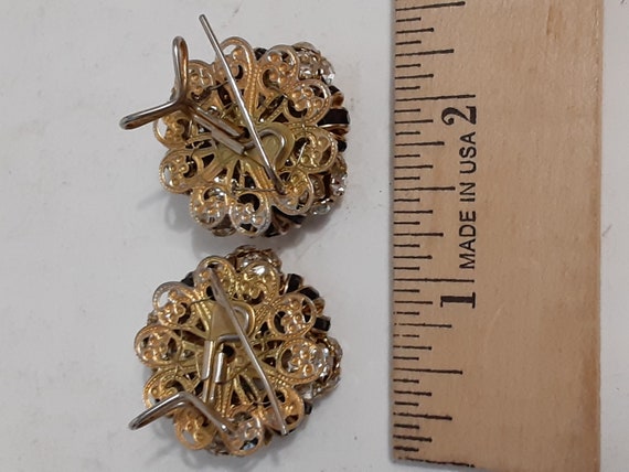 Mid-century Judith McCann wing back earrings clear & … - Gem