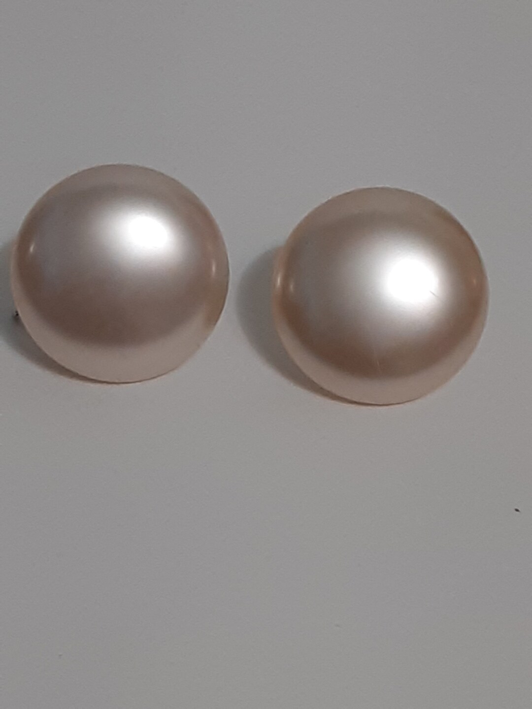 Mid Century Judith Mccann Pearl Button Wing Back Earrings - Etsy