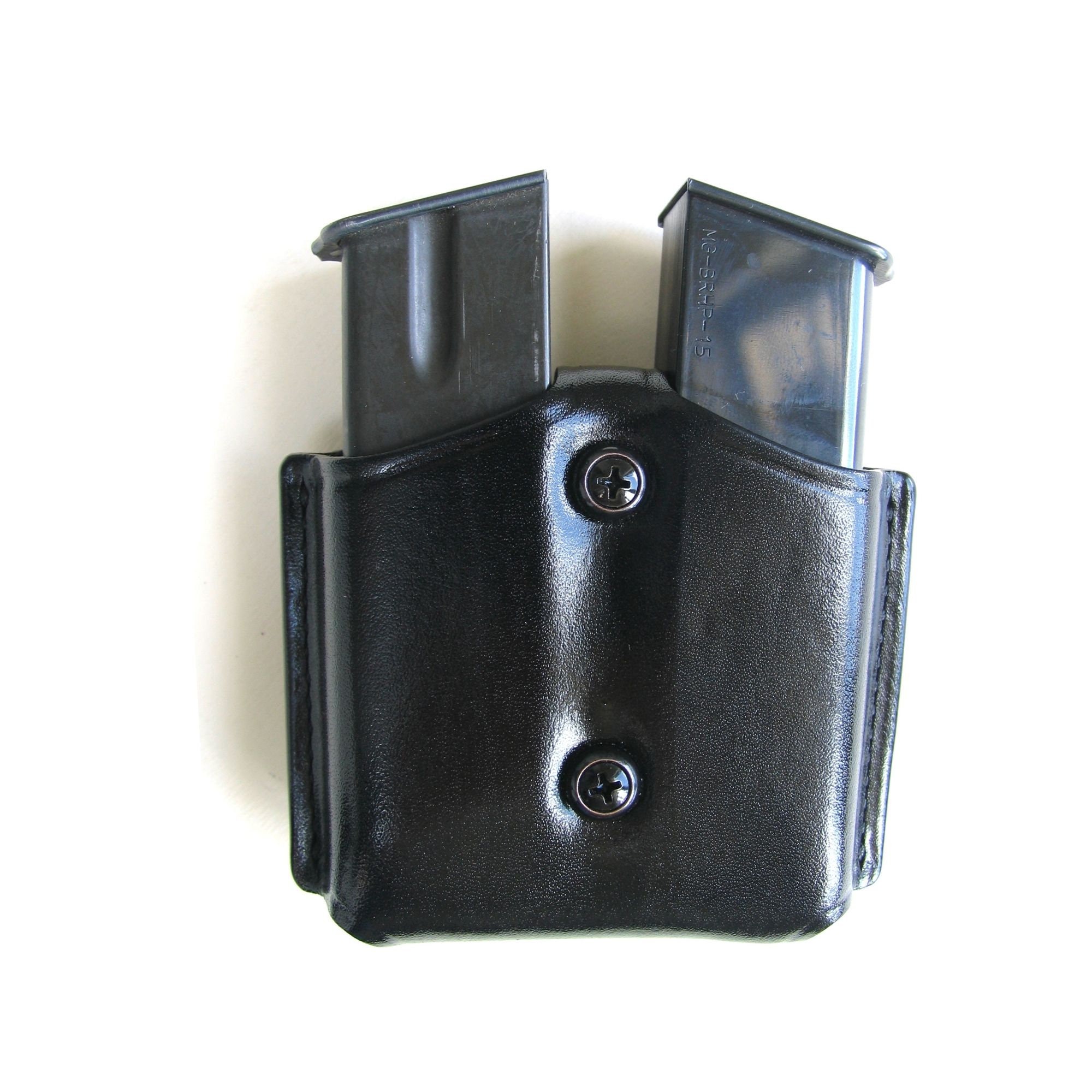 Leather Double Magazine Case, 9 Mm Double Stack, Beretta, Browning Hi ...