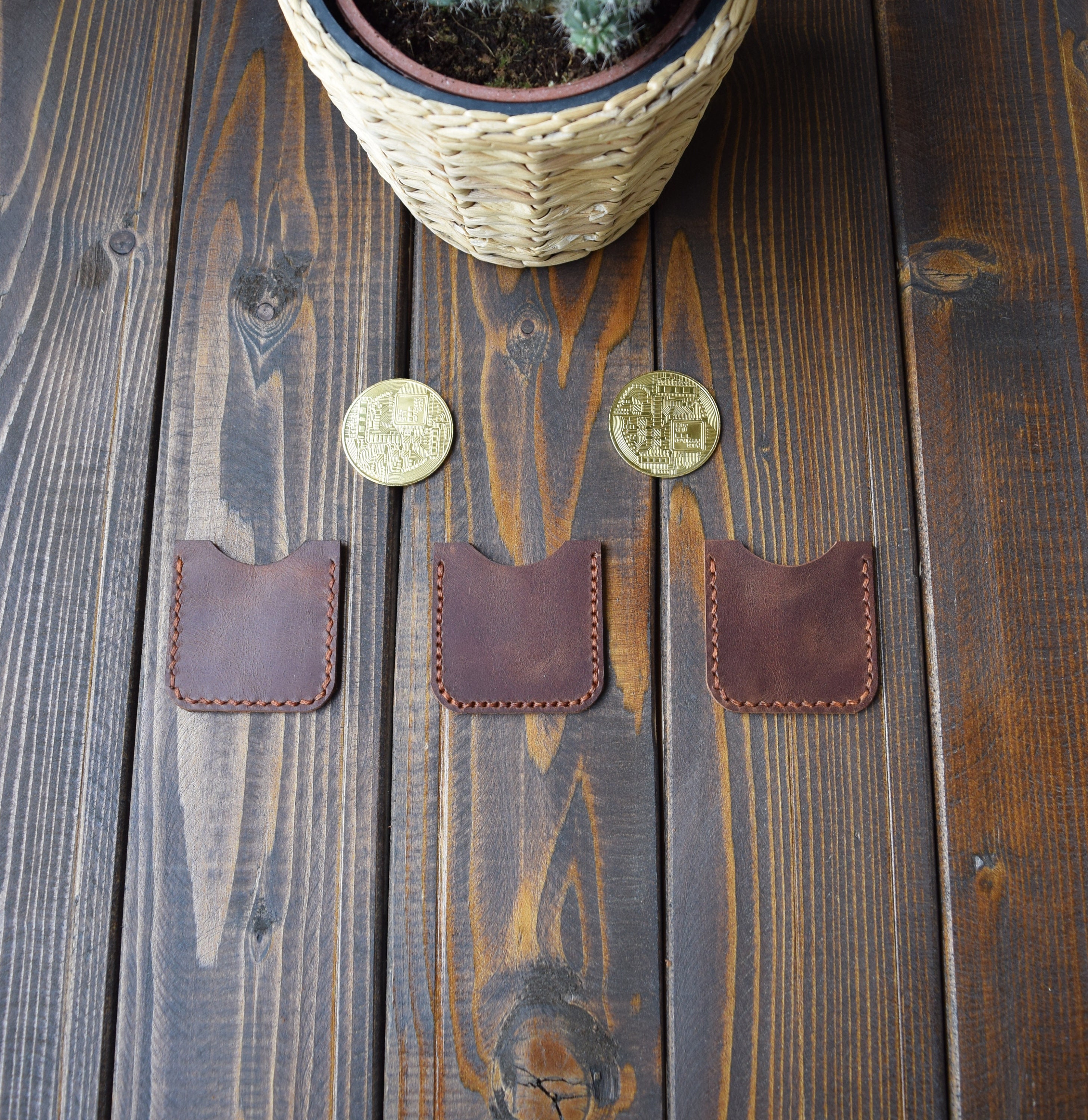 Personalized Leather Coin Slip, Custom EDC Challenge Coin Case, Lucky ...