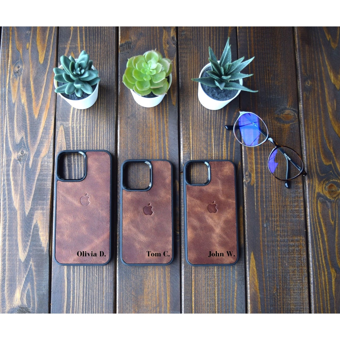 Personalized Leather iPhone 13 Case, Custom iPhone 13 Pro Max Case ...