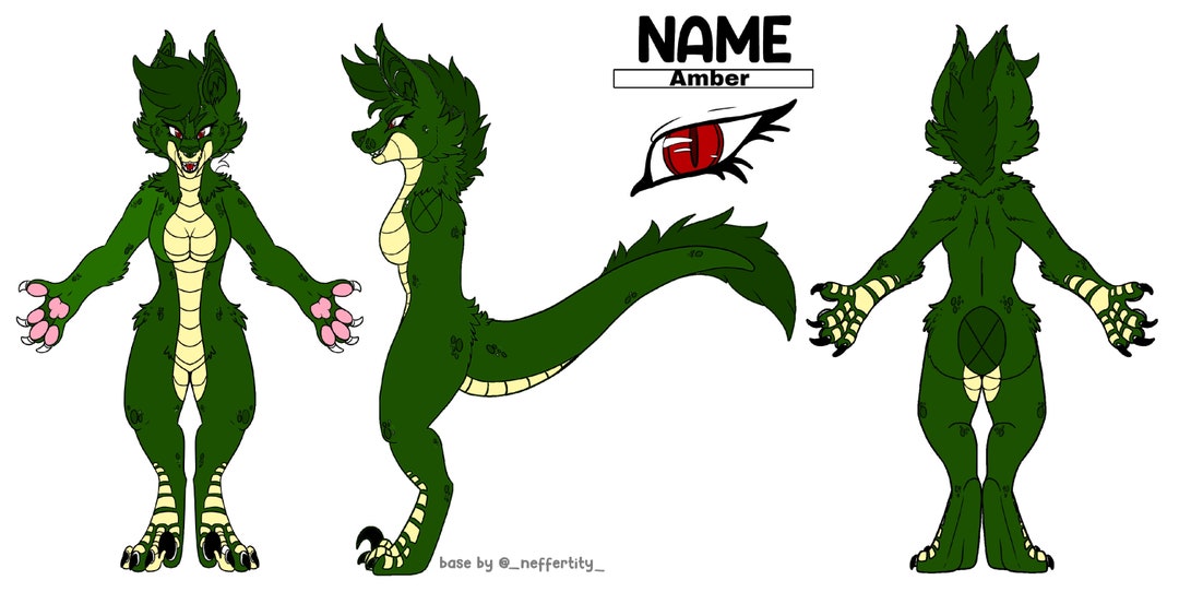 Dinosaur Dog Fursona Adopte Able - Etsy