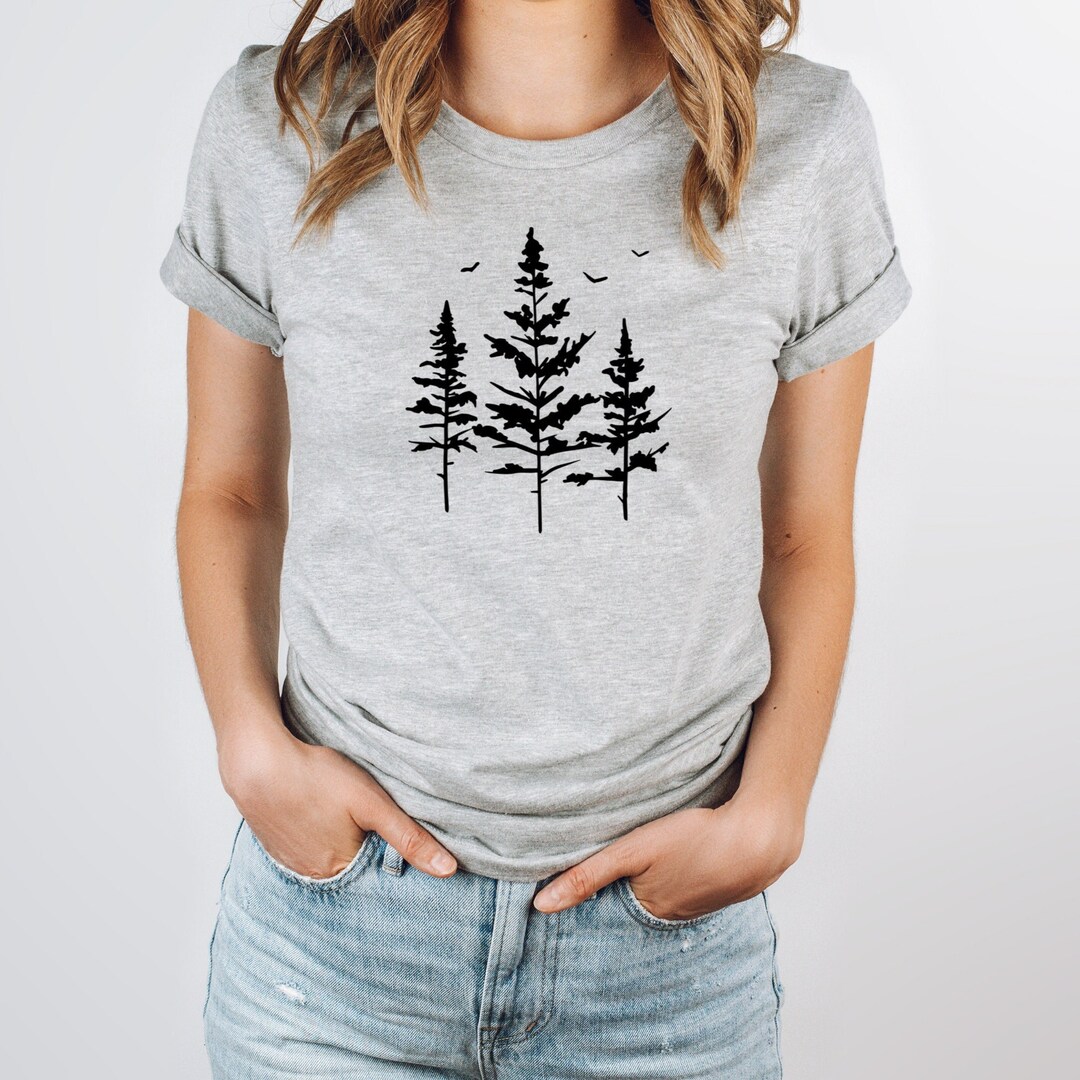 Pine Tree Shirt | Evergreen Tree Shirt | Camping Tshirt | Nature Lover ...