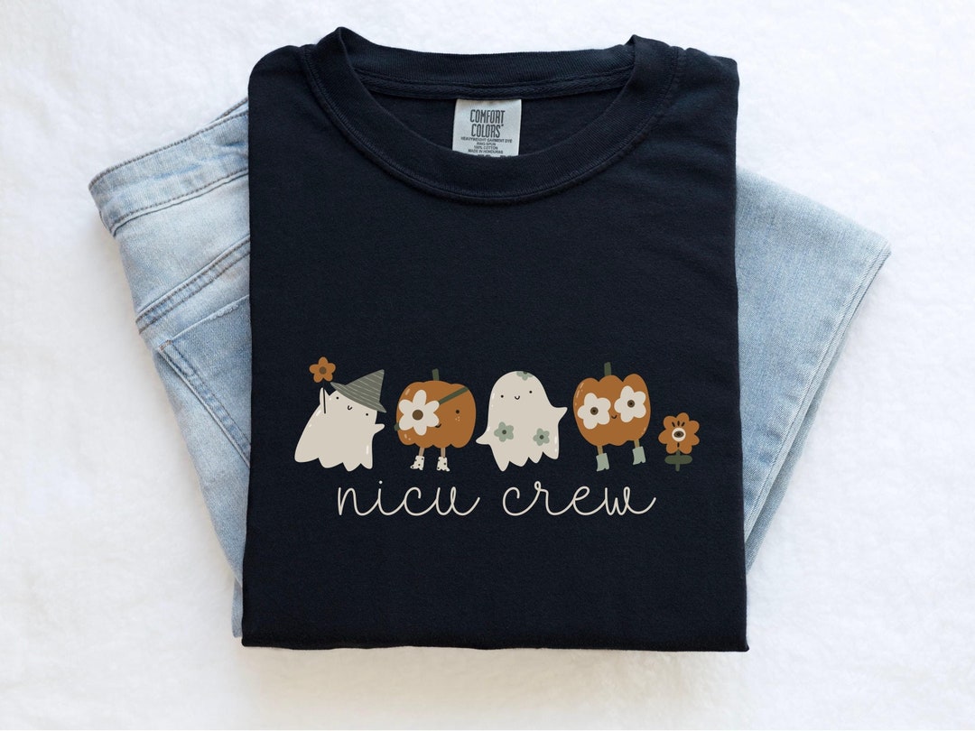 Fall NICU Nurse Shirt, Halloween Neonatal ICU Crew Tshirt, Pumpkin ...