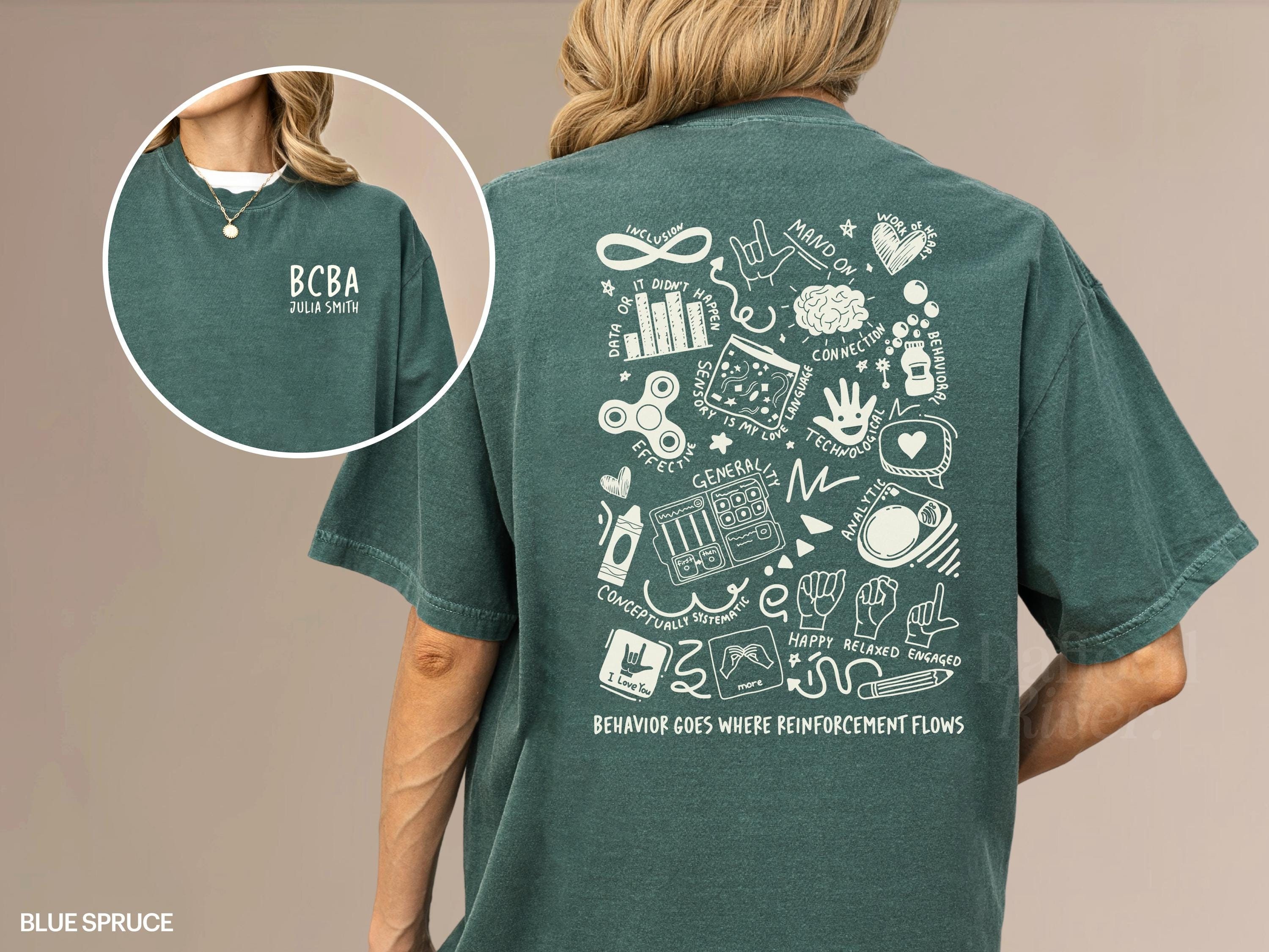 Personalized BCBA Comfort Colors Shirt: ABA Therapist Gift - Etsy