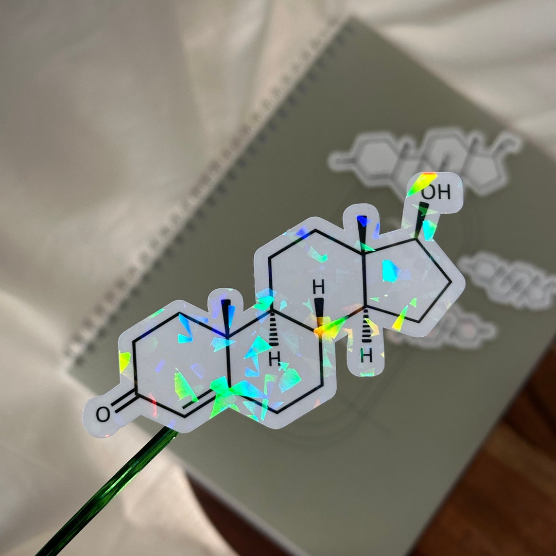 Testosterone Chemical Structure Sticker | Waterproof | Decal | Laptop ...