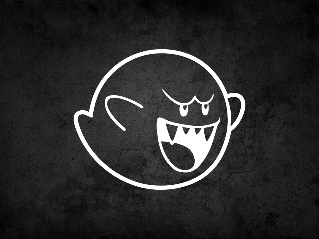 Boo Ghost Vinyl Decal Sticker, Mario Brothers, Car Decals, Video Game ...