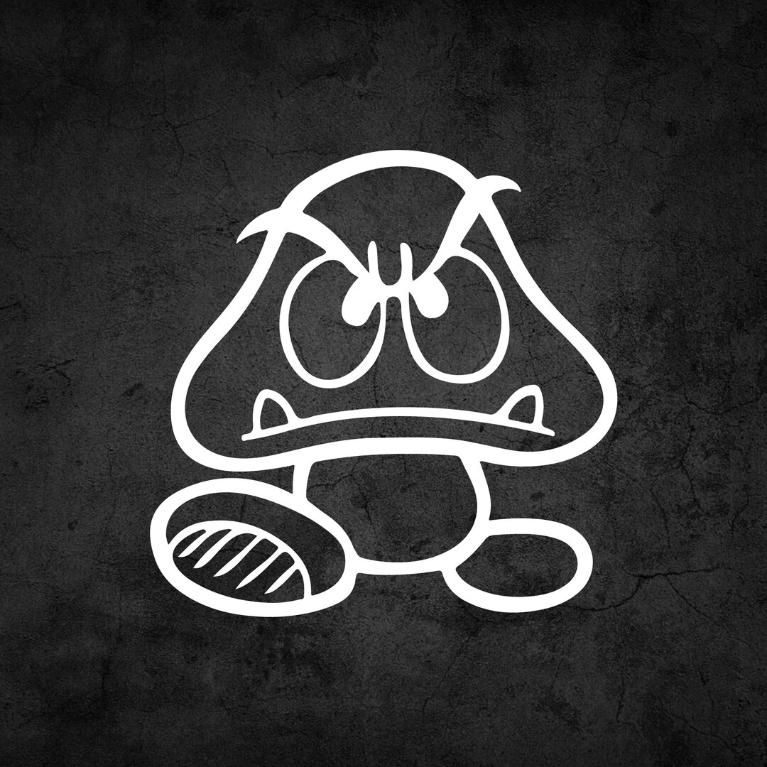 Goomba Mario Bros Vinyl Decal Sticker, Mario Brothers, Car Decals ...