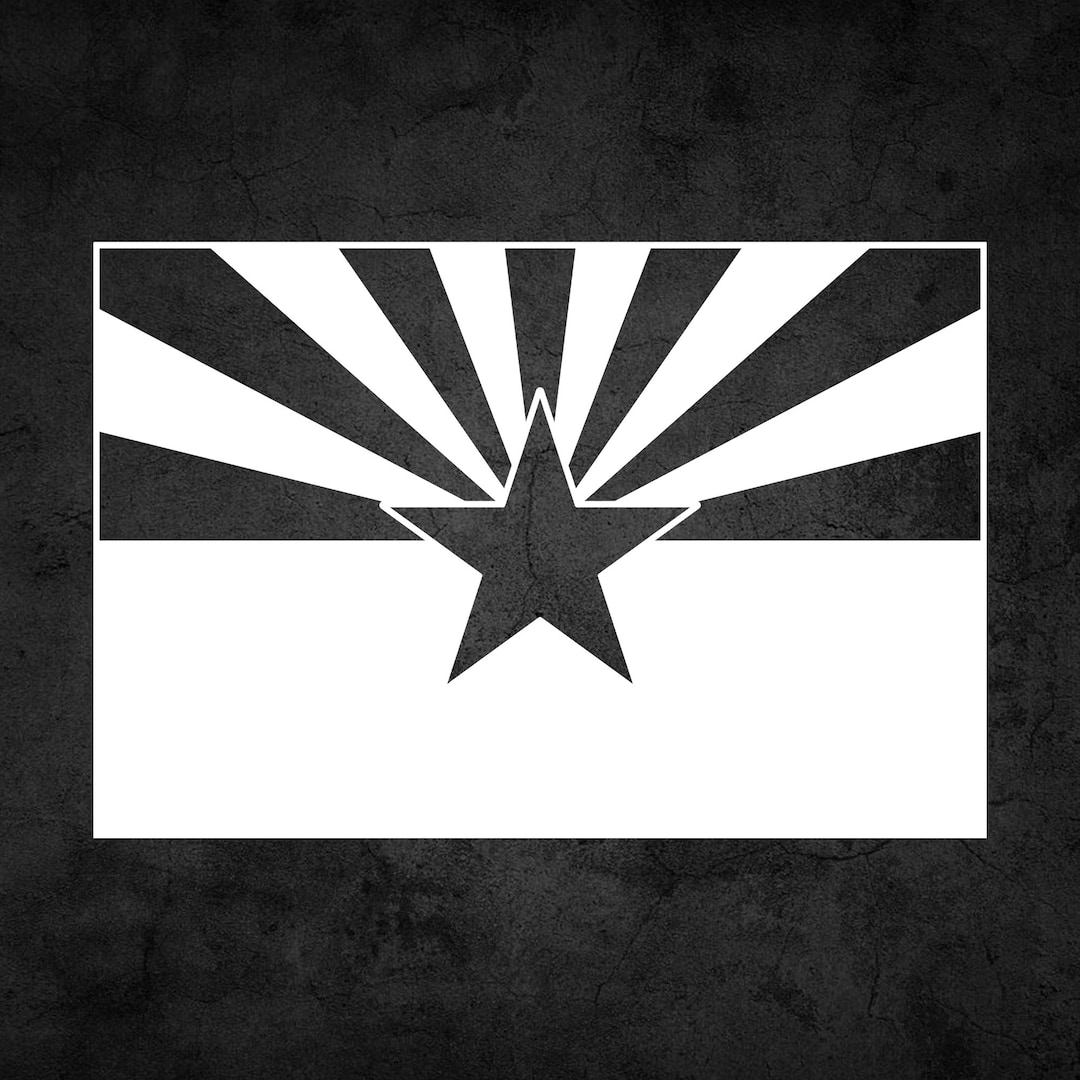 Arizona State Flag Vinyl Decal Sticker, AZ Gifts, Car and Truck Decals ...