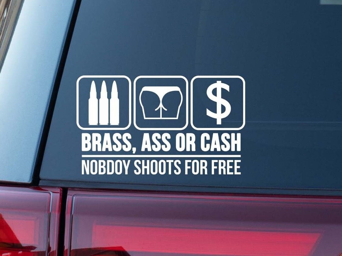 Brass Ass or Cash Vinyl Decal Sticker - Etsy UK
