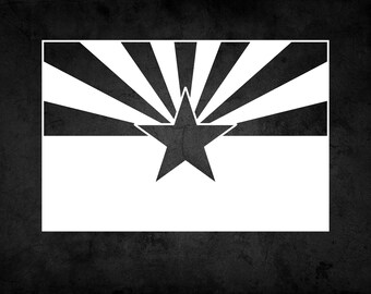 Arizona State Flag Sticker 5x3.25 Inch Bumper Laptop Decal - Etsy