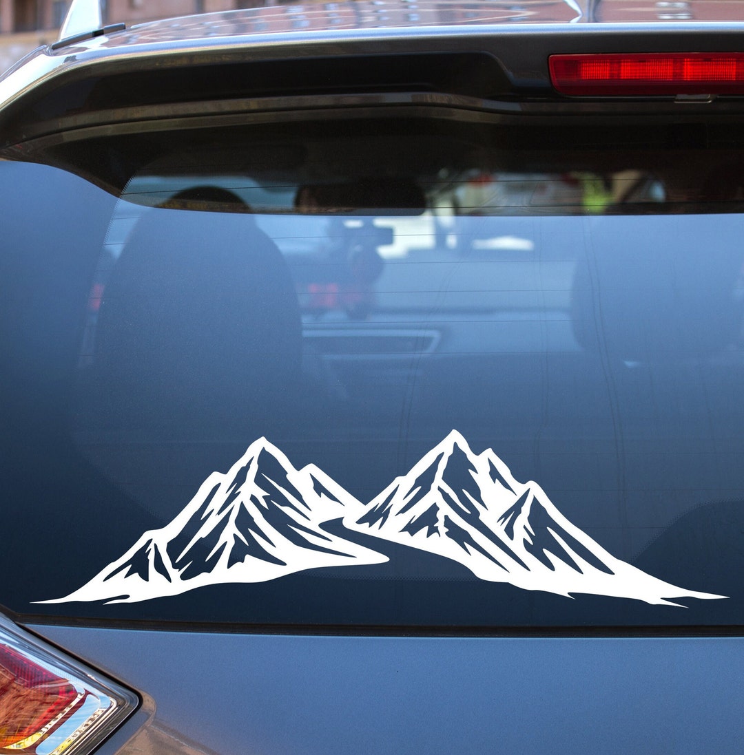 Mountain Range Vinyl Decal Sticker, for Hikers Campers and Outdoorsmen ...