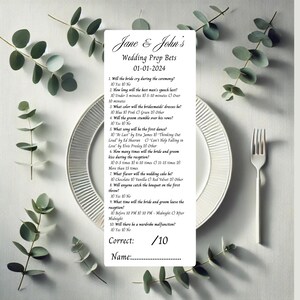 Wedding Prop Bets Template - Editable Canva Design for Fun and Unique ...