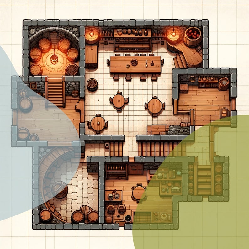 Digital Tavern Maps for Table Top, RPG Gaming Accessory, Fantasy ...