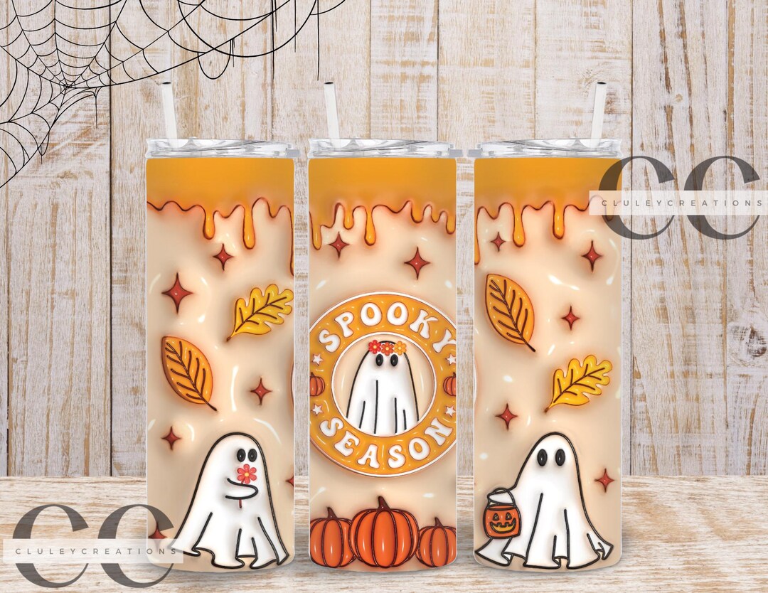 Spooky Puff Sublimation Tumbler, Halloween Tumbler, Puff Effect, Fall ...