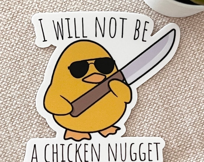Chicken Sticker Chicken Nugget Sticker Water Bottle Sticker Vinyl ...