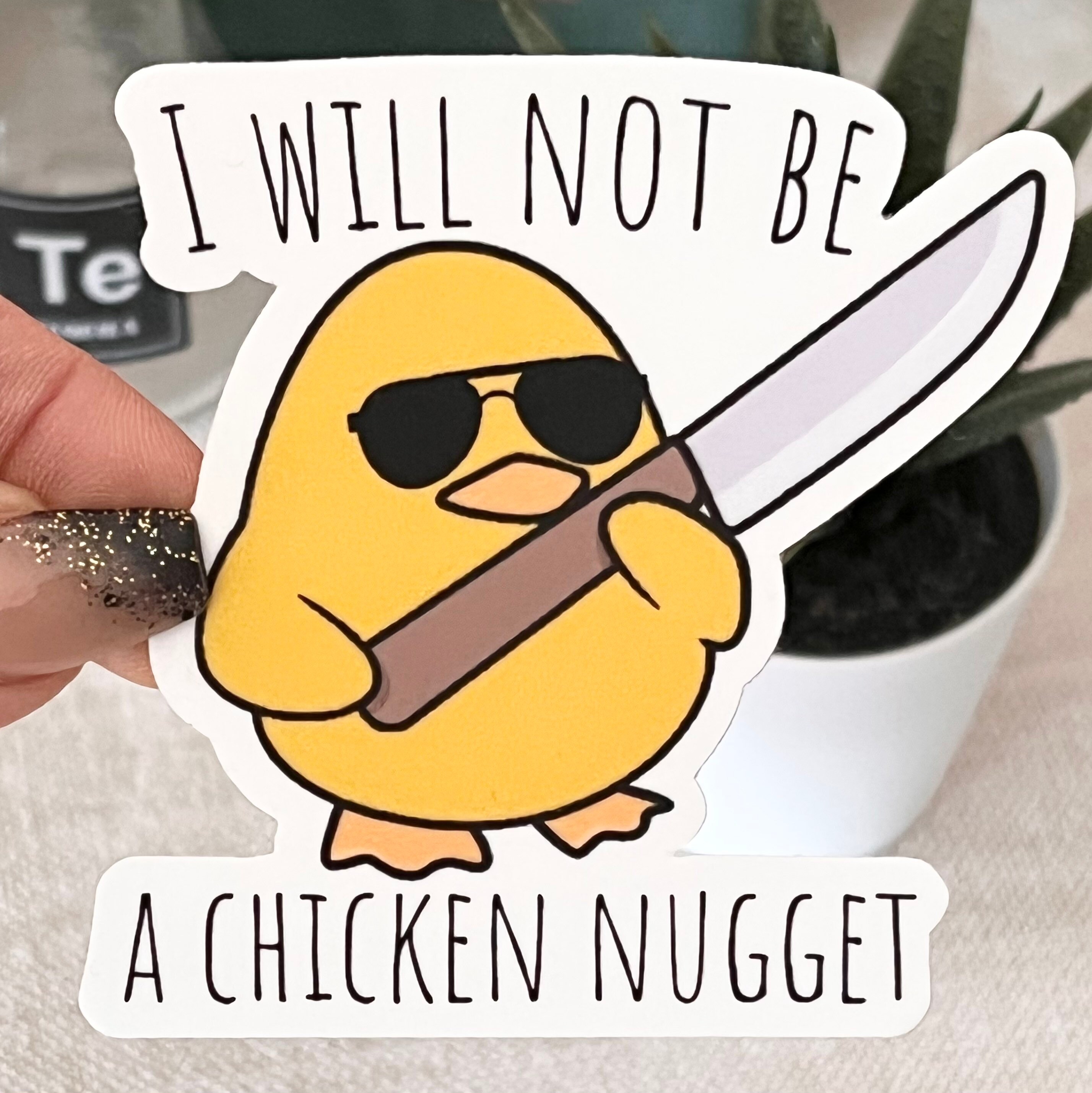 Chicken Sticker Chicken Nugget Sticker Water Bottle | Etsy