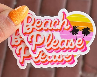 Beach Vibes Sticker - Etsy