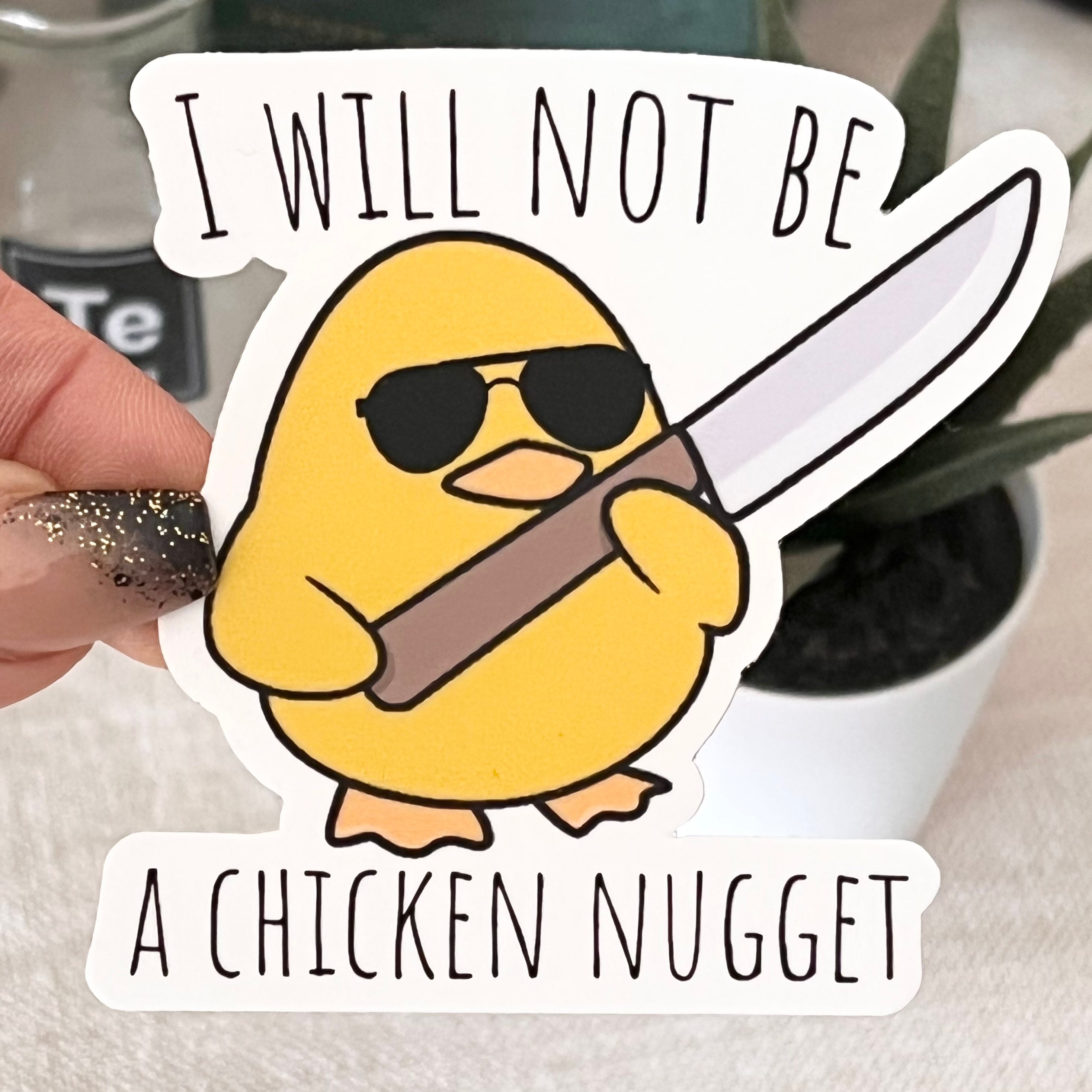 Chicken Sticker Chicken Nugget Sticker Water Bottle | Etsy