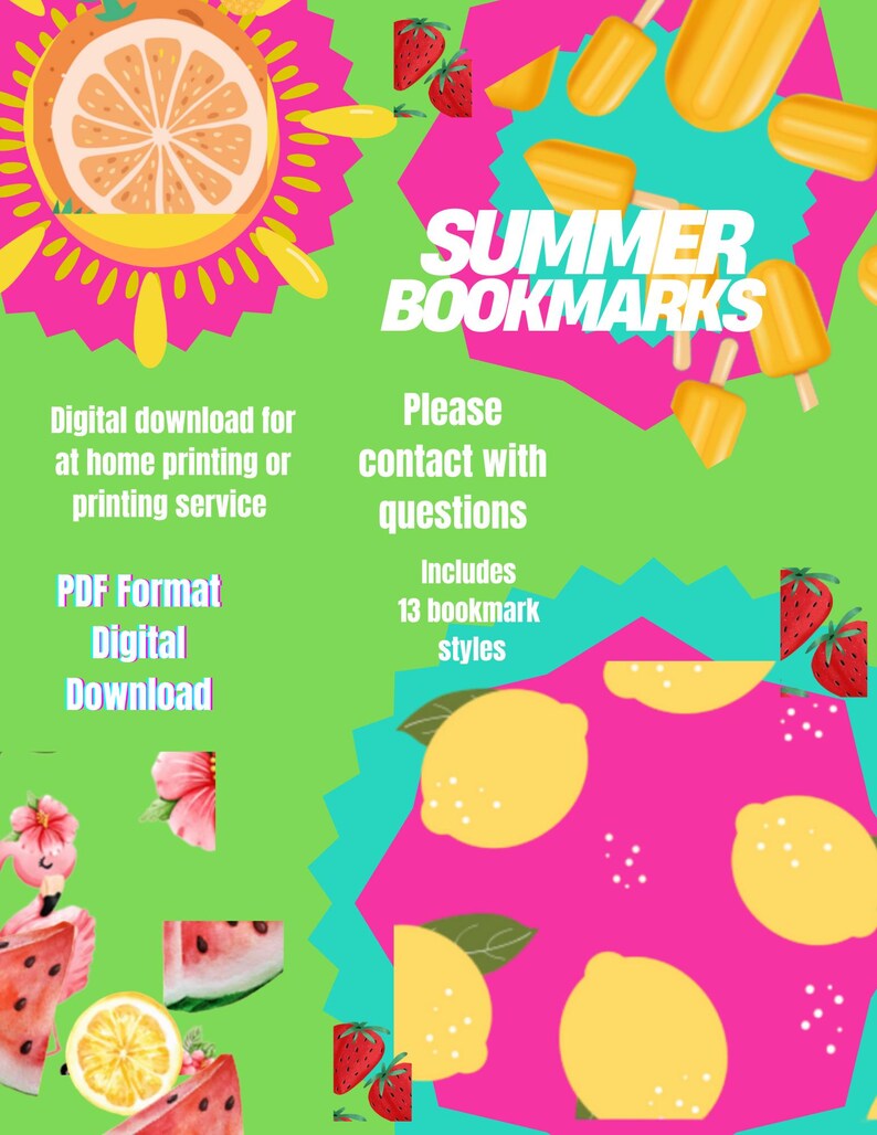 Summer Reading Bookmarks to Color | Printable Bookmarks for Kids | End ...