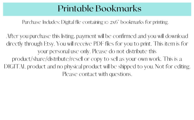 Reading | Under Sea Friends Bookmark | Digital Print | Printable ...