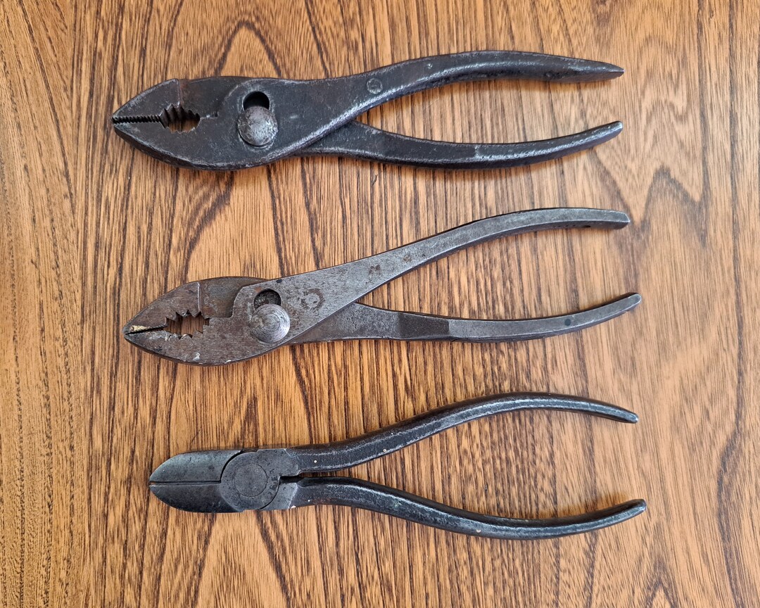 3 Pairs Vintage Drop Forged Steel Pliers - Etsy