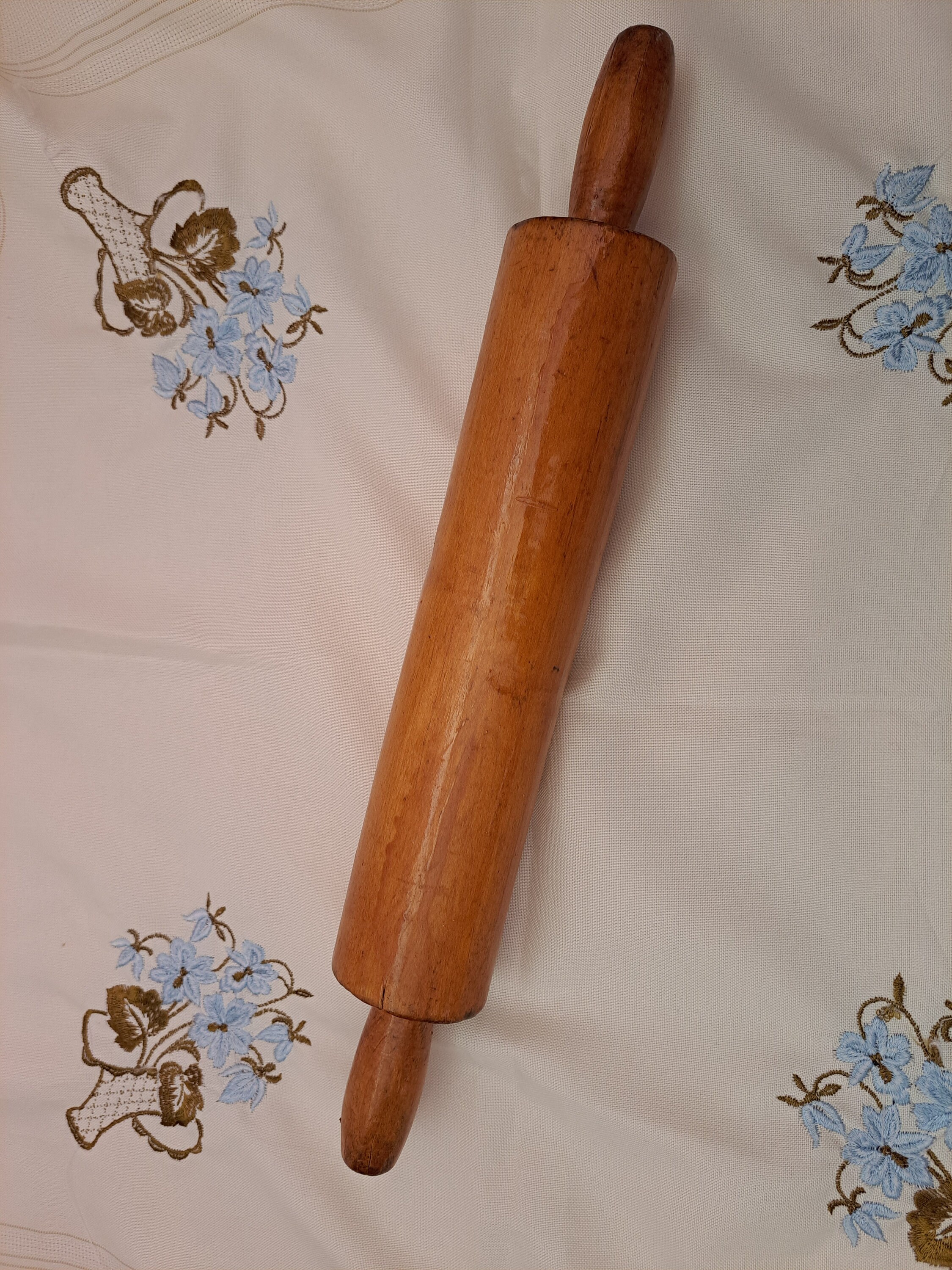 Vintage Large Wooden Rolling Pin - Etsy