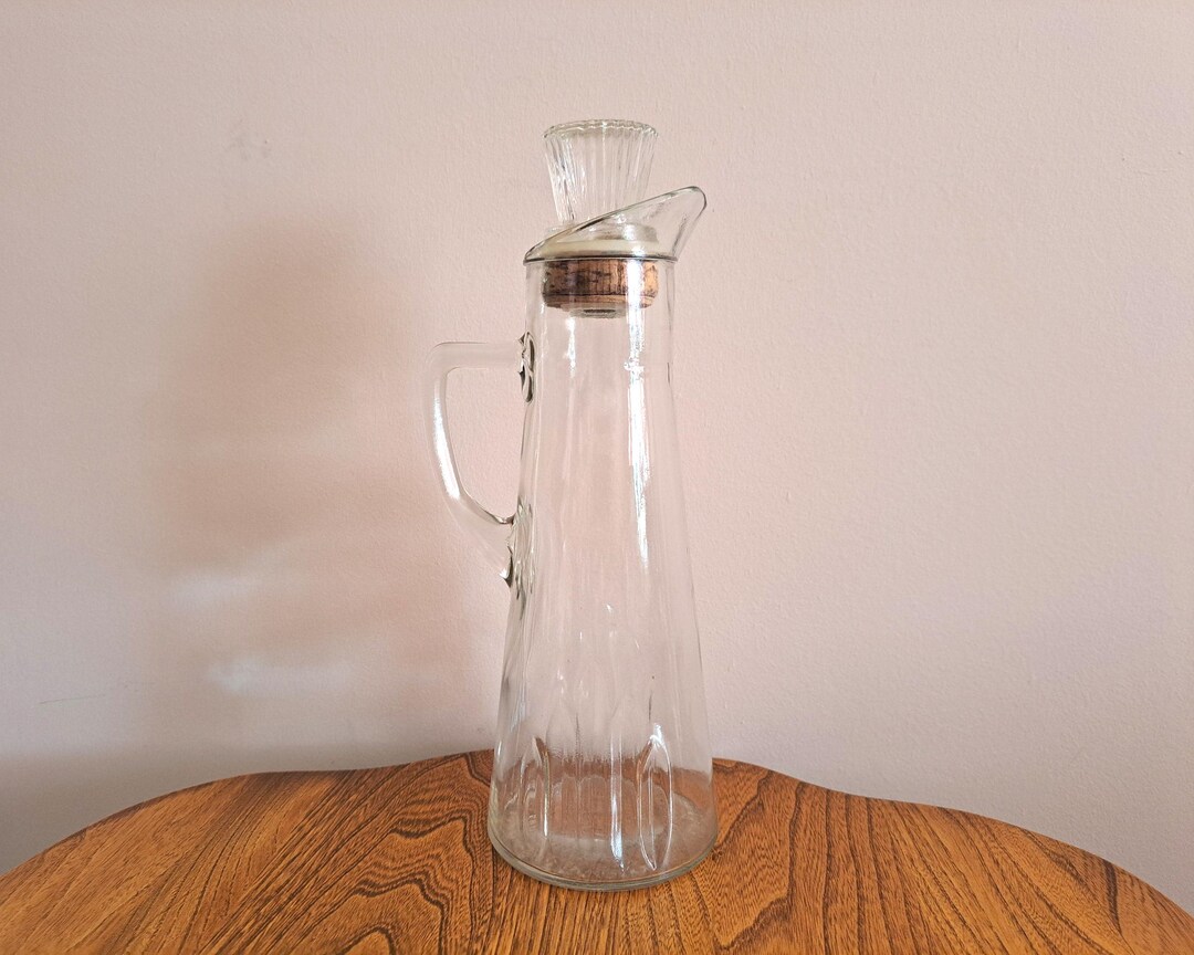 Vintage 1962 Prohibition Glass Pitcher Decanter With Cork Stopper - Etsy